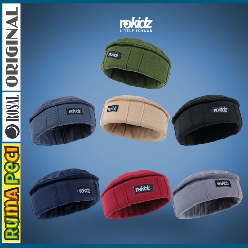 Jual rosal peci pakol anak usia 3-12 tahun/kopiah sholat anak | Shopee ...