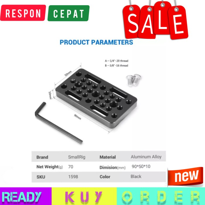 Jual Cheese Plate Rail Blocks Kamera Cage Rig Video Switching Smallrig ...