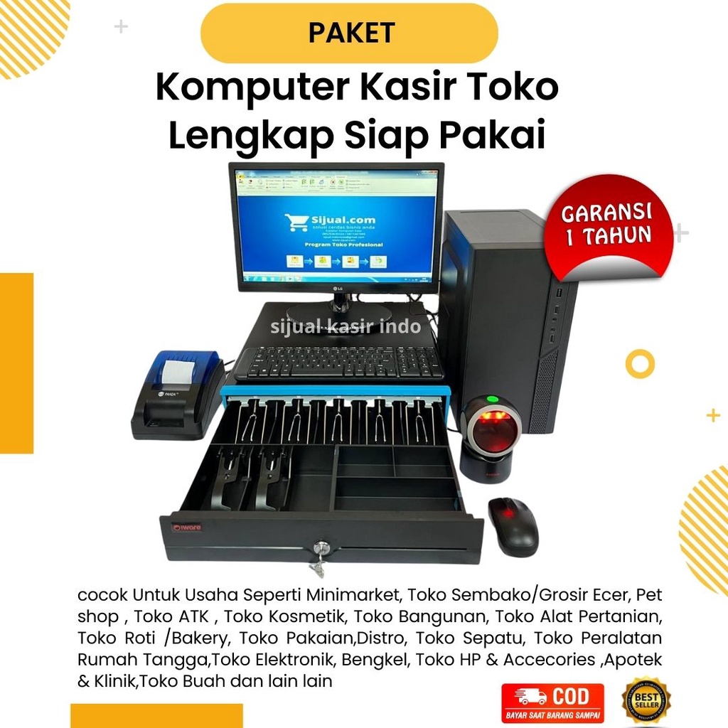 Jual KOMPUTER KASIR TOKO KOMPUTER KASIR MINIMARKET KOMPUTER KASIR APOTEK KOMPUTER KASIR SIAP ...
