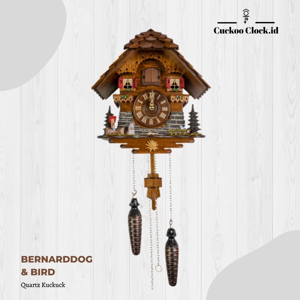 Jual Jam kukuk / Cuckoo Clock Bernard Dog baterai. Jam dinding asli ...