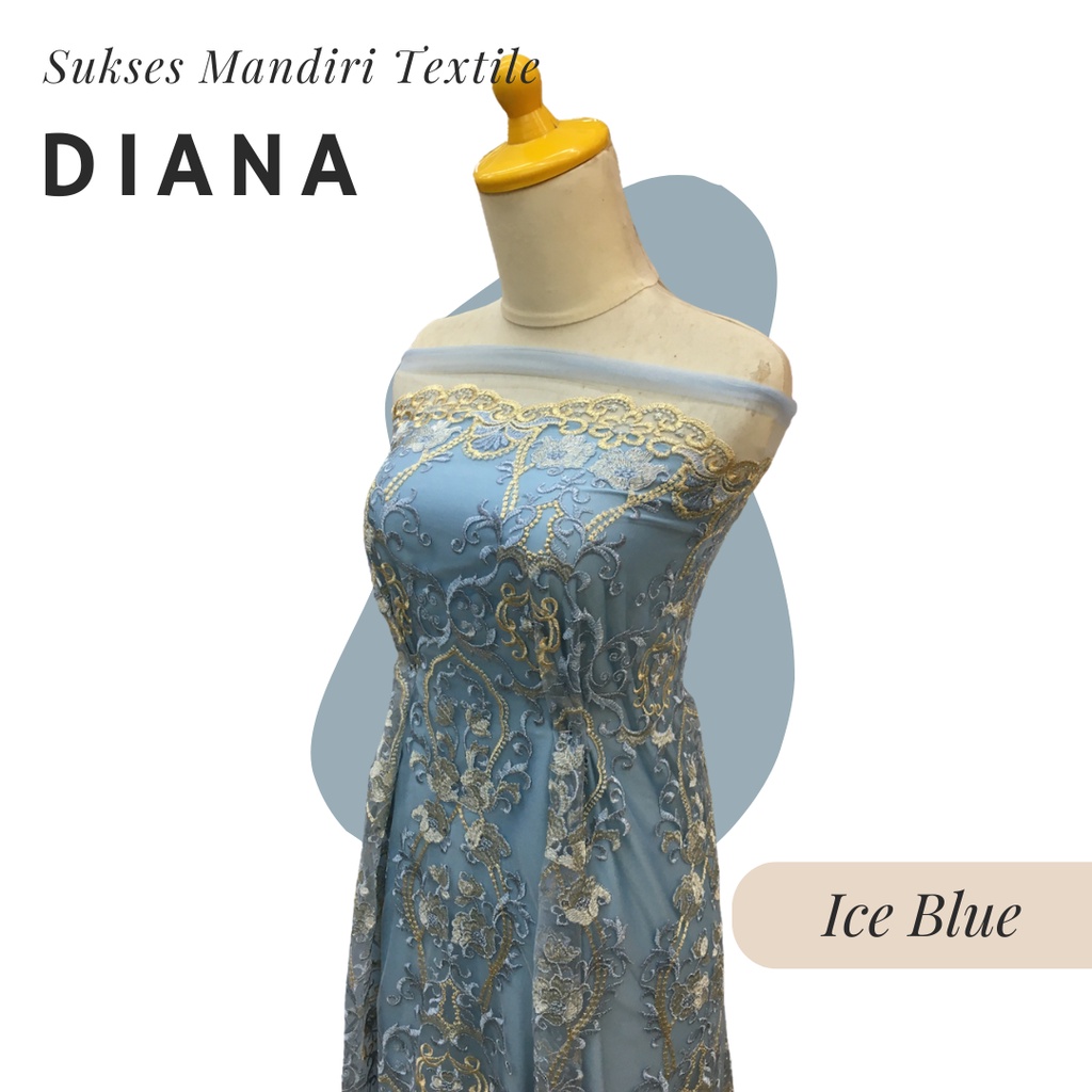 Jual [DIANA] Brukat Tile Premium Mewah Tile Warna Ice Blue Biru Frozen ...