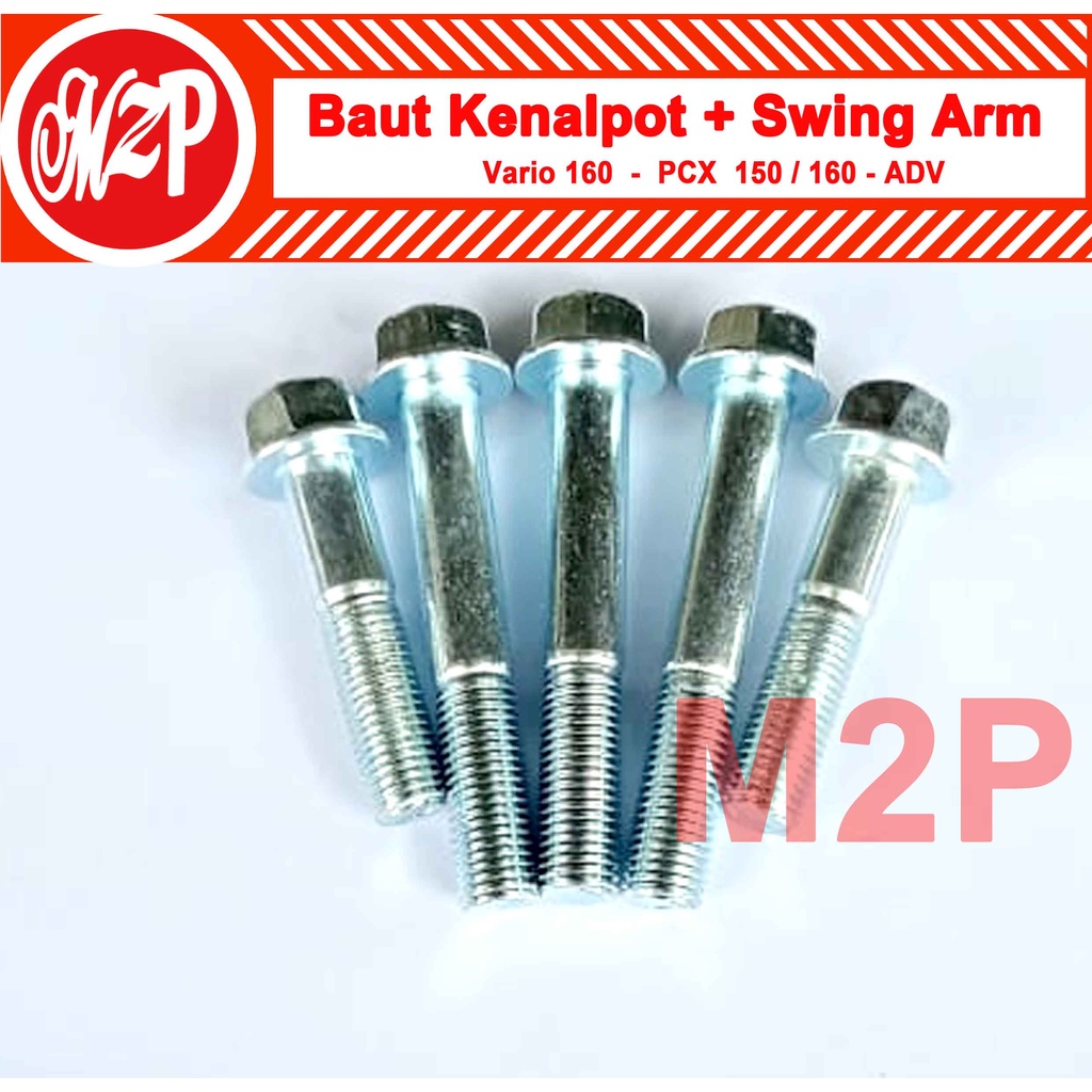 Jual 1 paket 5 BAUT KNALPOT / BAUT SWING ARM VARIO 160/ PCX 150 / PCX ...