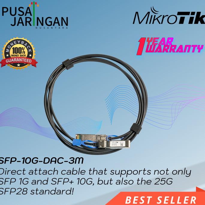 Jual MIKROBITS SFP-10G-DAC-3M Direct attach cable SFP 1G and SFP PLUS 10G | Shopee Indonesia