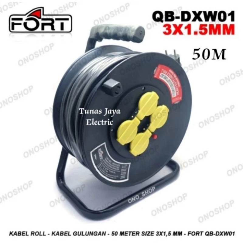 Jual Kabel Roll / Kabel Box 50M FORT Heavy Duty (Size Kabel 3x1mm ...