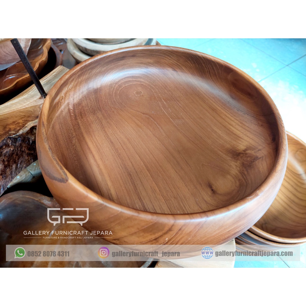Jual Handcraft Mangkuk Kayu Jati Tua Solid D30cm | Shopee Indonesia