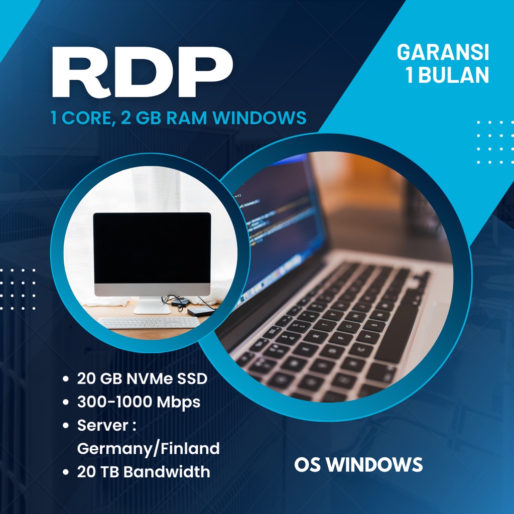 Jual RDP Windows - 1 Core , 2 GB RAM (FULL GARANSI) | Shopee Indonesia