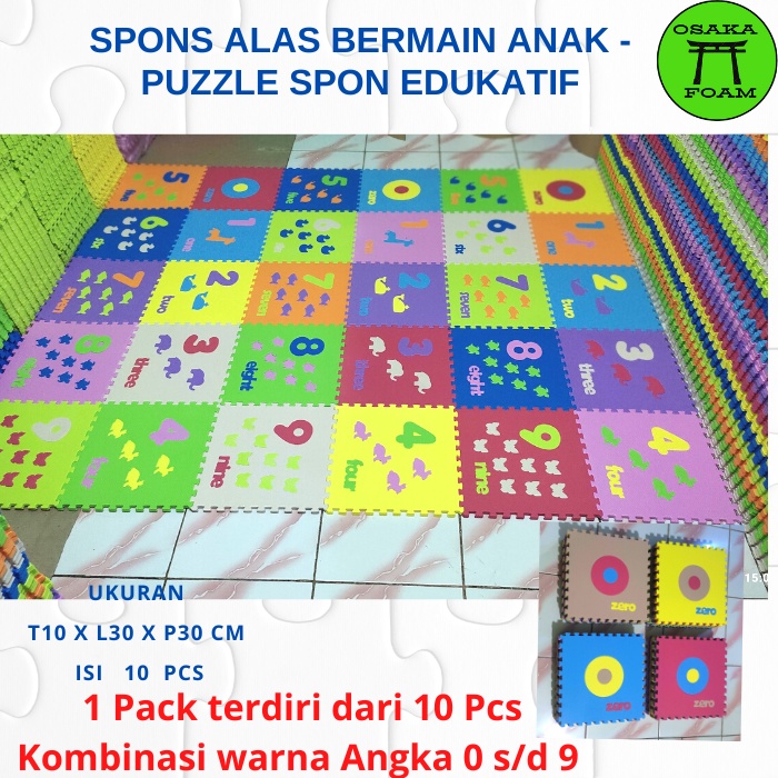 Jual Karpet Puzzle 1cm x 30cm x 30cm: "Stimulasi Kecerdasan ...