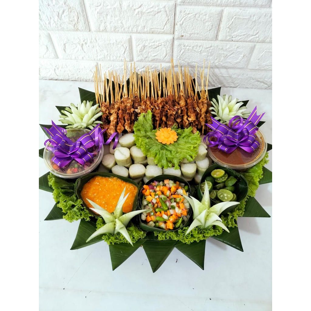 Jual Tumpeng Sate Ayam Sate Tampah Higienis Khas Nusantara | Shopee ...