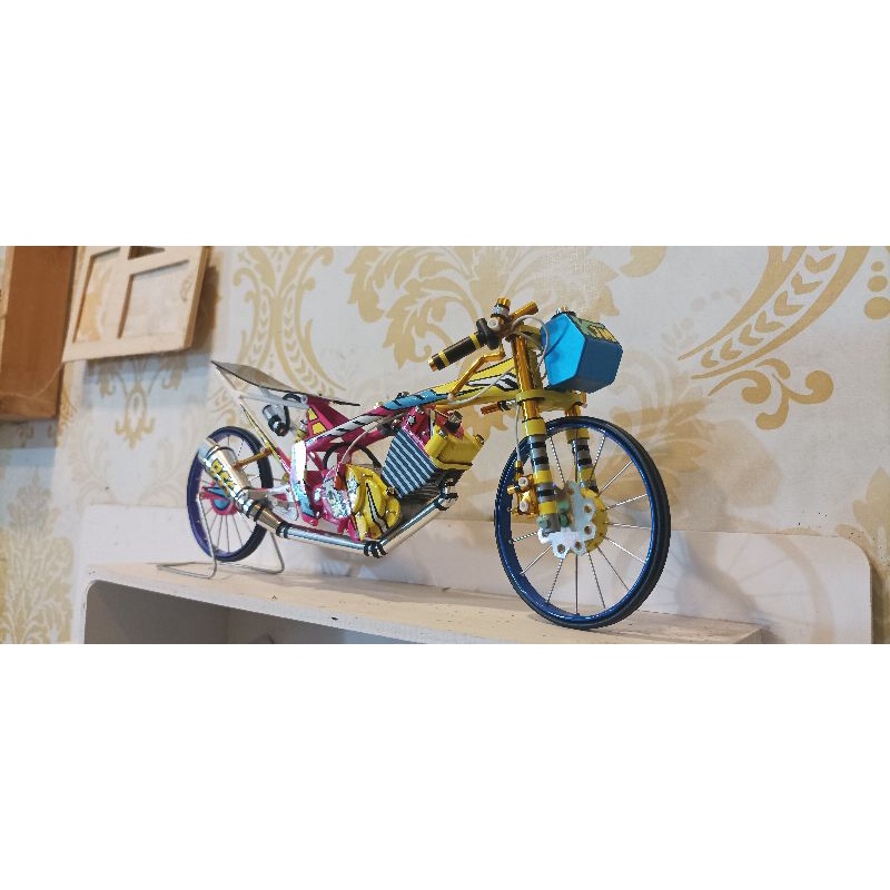 Jual Miniatur drag Satria F Fu real pic mirip seperti asli | Shopee ...