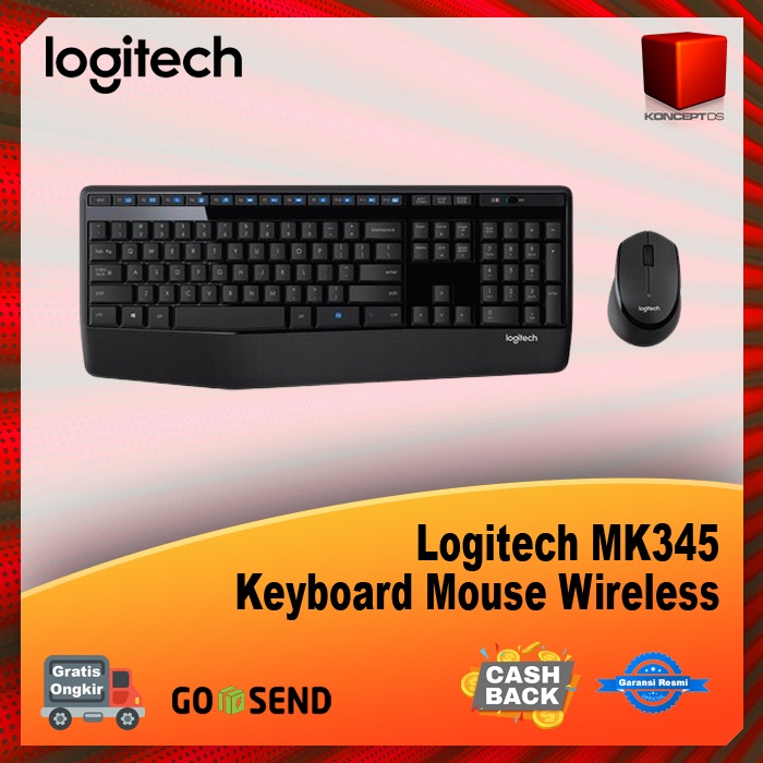 Jual Logitech MK345 Keyboard Mouse Wireless | Shopee Indonesia