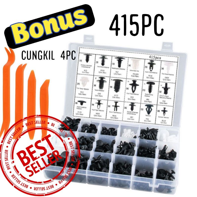 Jual Kancing Rivet Body Mobil Klip Clip Body Rivet Pintu Bumper Fender ...