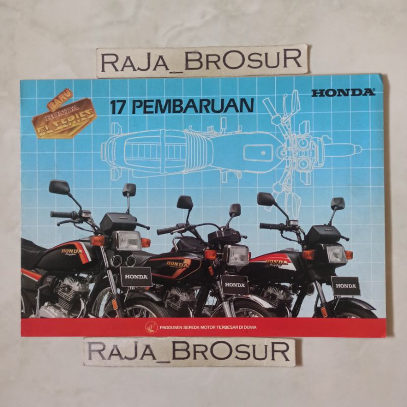 Jual Poster brosur katalog leaflet Honda GL series GL MAX/GL100/GL PRO ...
