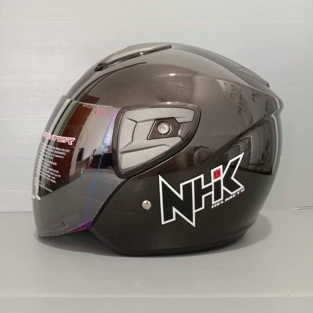Jual HELM NHK R7 R 7 HALF FACE HALFFACE SOLID BLACK DOFF HELM NHK HALF ...