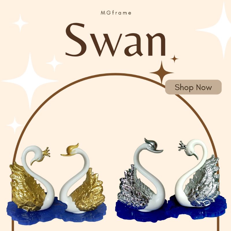 Jual Sale Ornamen miniatur Angsa Romantis warna gold | Shopee Indonesia