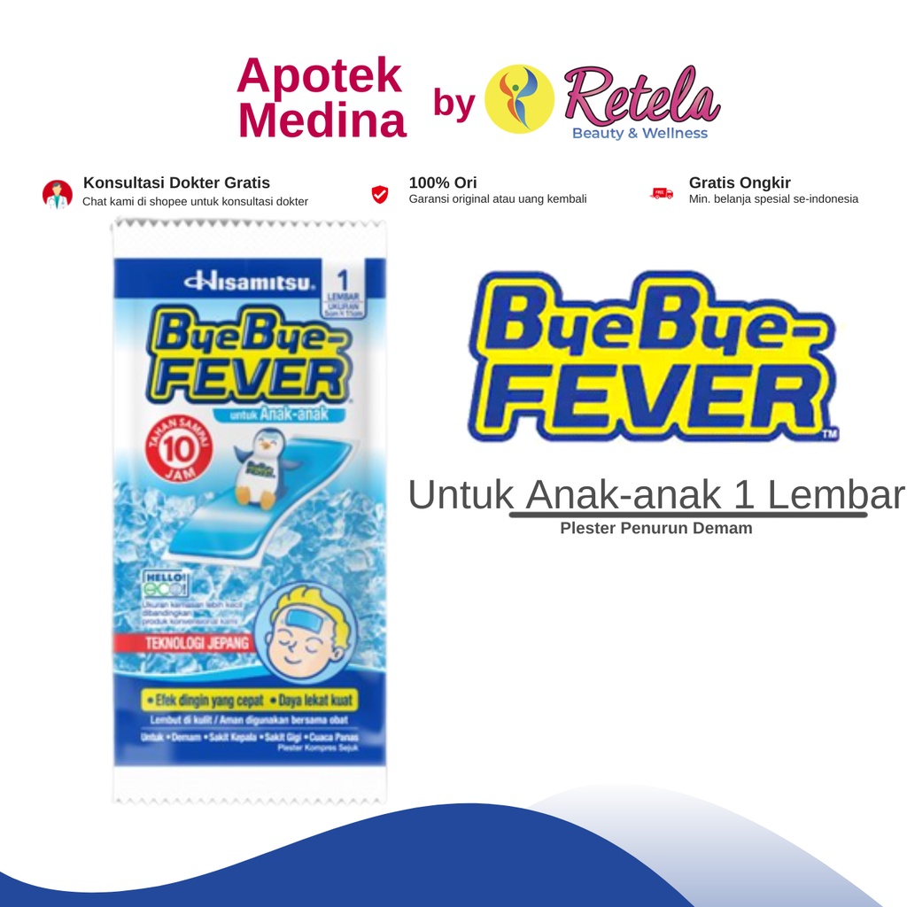 Jual Bye Bye Fever Anak 1 Lembar | Shopee Indonesia
