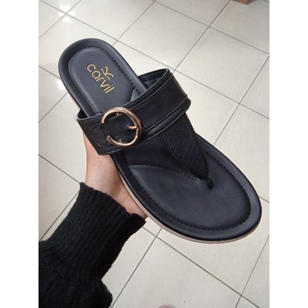 Jual SANDAL CARVIL CLARINE-01 L Black (Original) | Shopee Indonesia