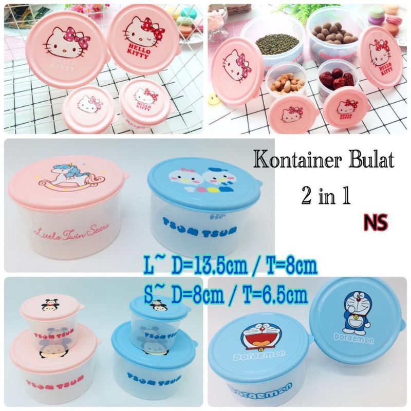 Jual Box bulat karakter 2in1 | Shopee Indonesia