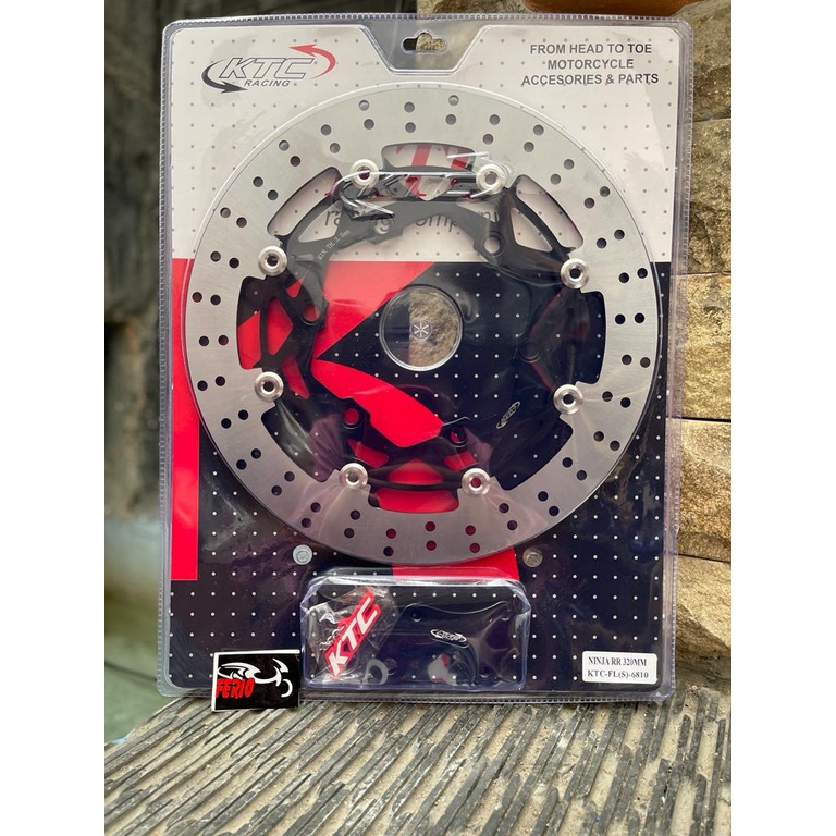 Jual DISK CAKRAM DEPAN KTC RACING NINJA R 320MM PLUS BRAKET HITAM ...