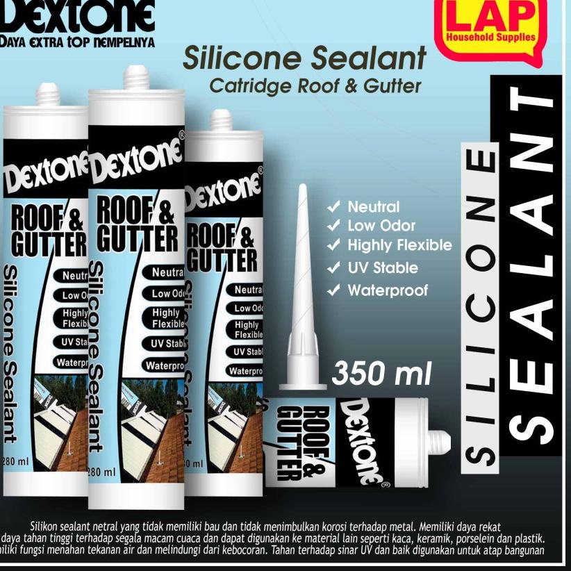 Jual Dextone Silicone Sealant Roof Lem Atap Talang Bocor Tahan Panas ...