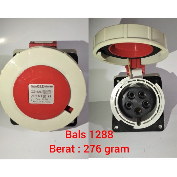 Jual Bals Ip67 Panel Socket 32A 400V 3P+E+N Asli Jerman #Original ...