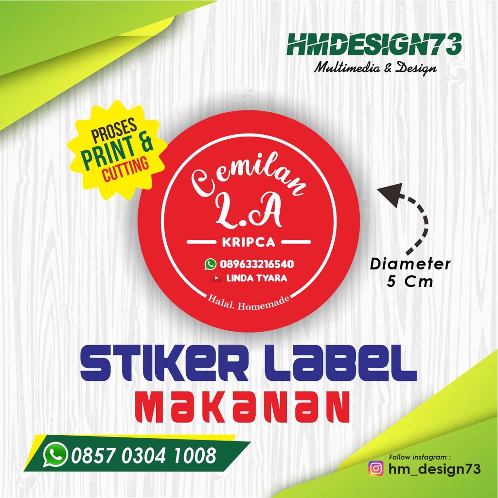 Jual stiker label makanan bulat/ stiker merk makanan | Shopee Indonesia