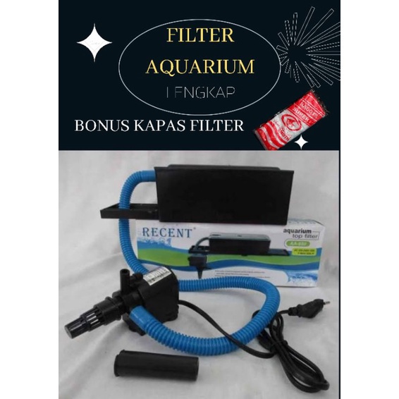 Jual PAKET KOMPLIT FILTER AQUARIUM Paket Lengkap Top Box Filter Gantung ...