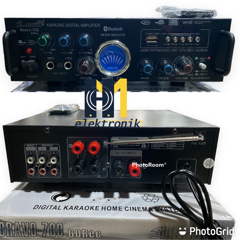 Jual Power Amplifier SL Audio Bravo 700 60Rec karaoke bluetooth ...