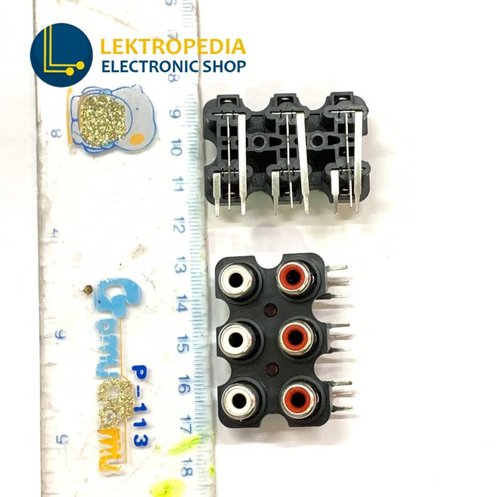Jual Soket RCA 6p Tancap PCB Bell 6 pin 6 way 3x2 Socket Audio Panel | Shopee Indonesia