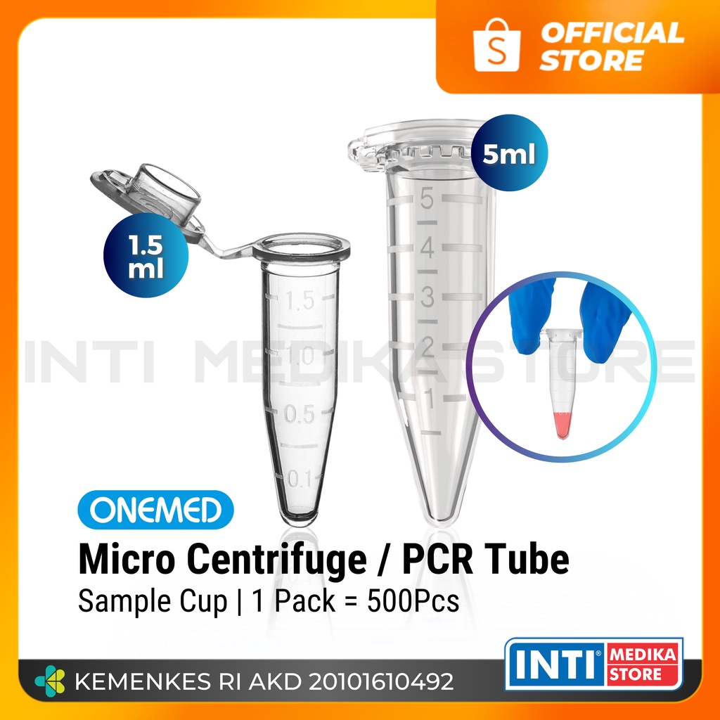 Jual ONEMED - PCR Tube 1,5 ml / 5 ml | Micro Centrifuge Tabung | Sample ...