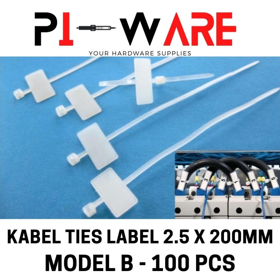 Jual Kabel Ties Tag Tie Zip Model Label Bisa Ditulis Tanda Kabel ...