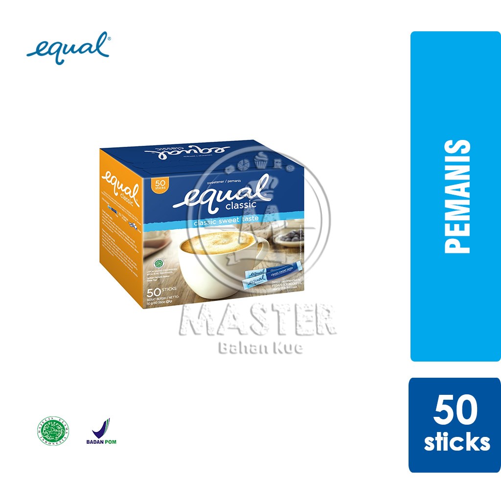 Jual Gula Pemanis Equal Classic Sweetener Nol Kalori [1 Box isi 50stik ...
