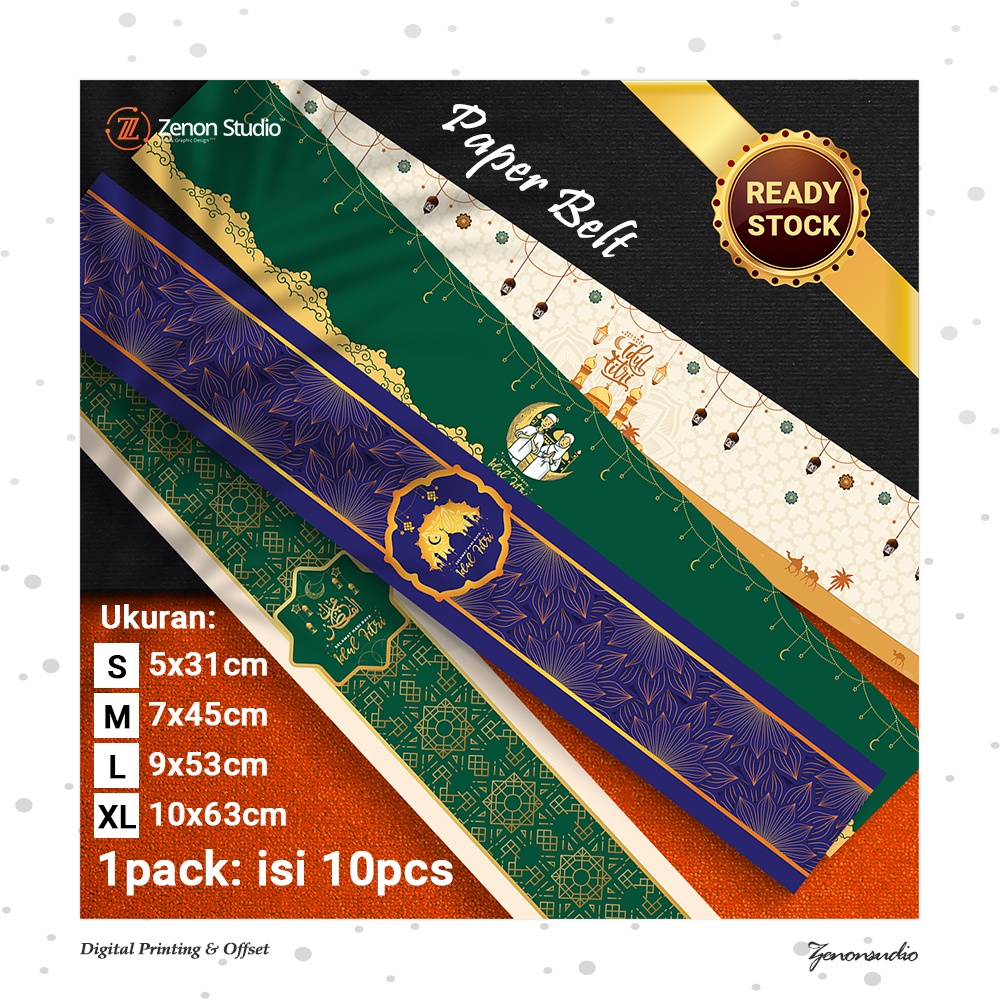 Jual [10pcs] Paper Belt Idul Fitri Roll Label Ramadan Kado Hadiah Ver 1 ...