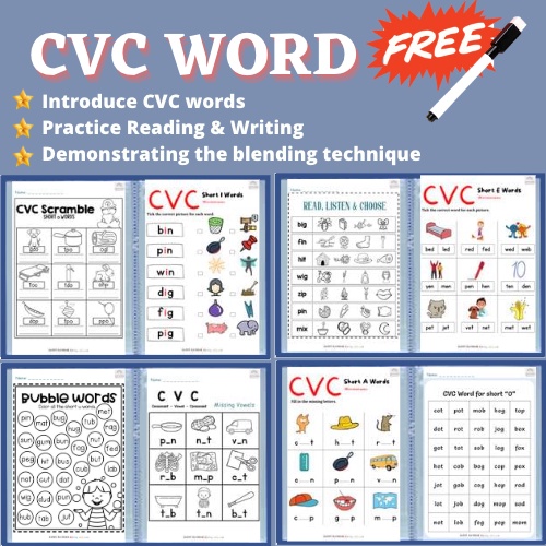 Jual Buku Belajar Membaca Bahasa Inggris 3kata CVC Word Aktivitas ...