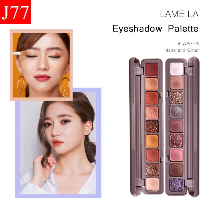 Jual J77 - LAMEILA Eyeshadow Palette 9 Warna Matte And Glitter LM 3600 ... Jual J77 - LAMEILA Eyeshadow Palette 9 Warna Matte And Glitter LM 3600 ...
