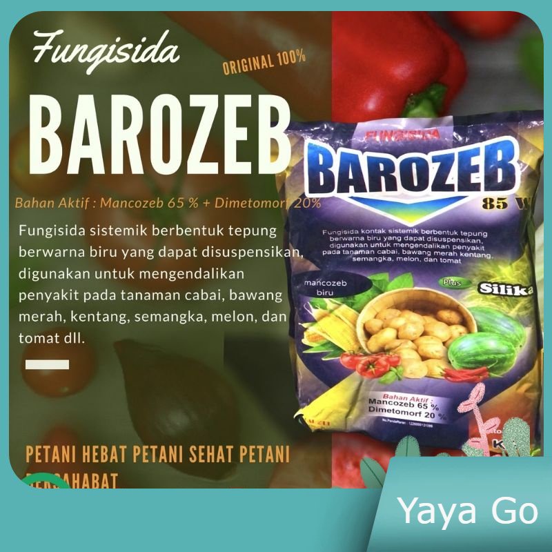 Jual Fungisida Barozeb 85wp Mancozeb Biru 2 Bahan Aktif Mancozeb dan ...
