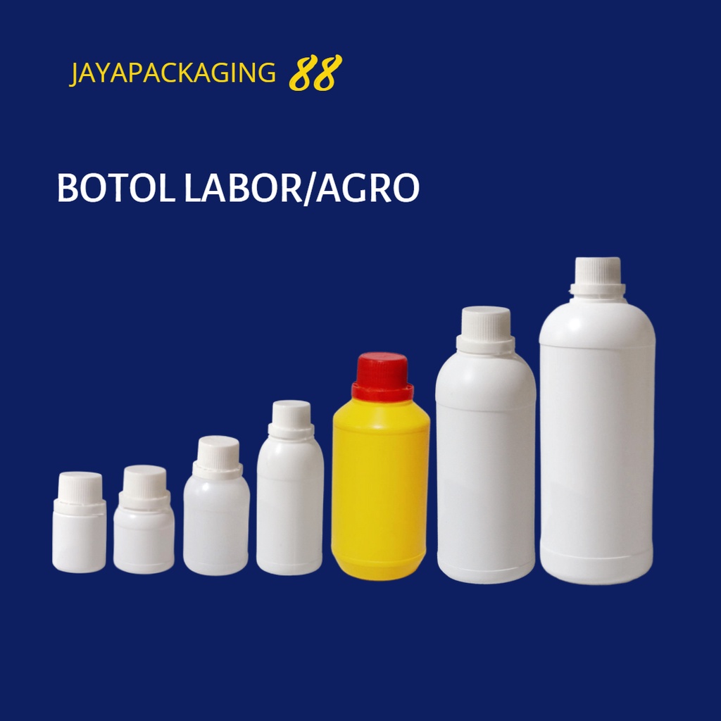 Jual BOTOL AGRO LABOR 5ML 50ML 80ML 100ML 150ML 250ML 300ML 500ML 1000ML 1LITER HDPE NATURAL DAN ...