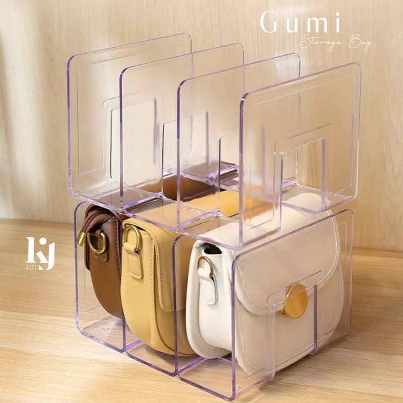 Jual Gumi Storage Acrylic / Rak Transparan Tas Buku Akrilik Storage ...