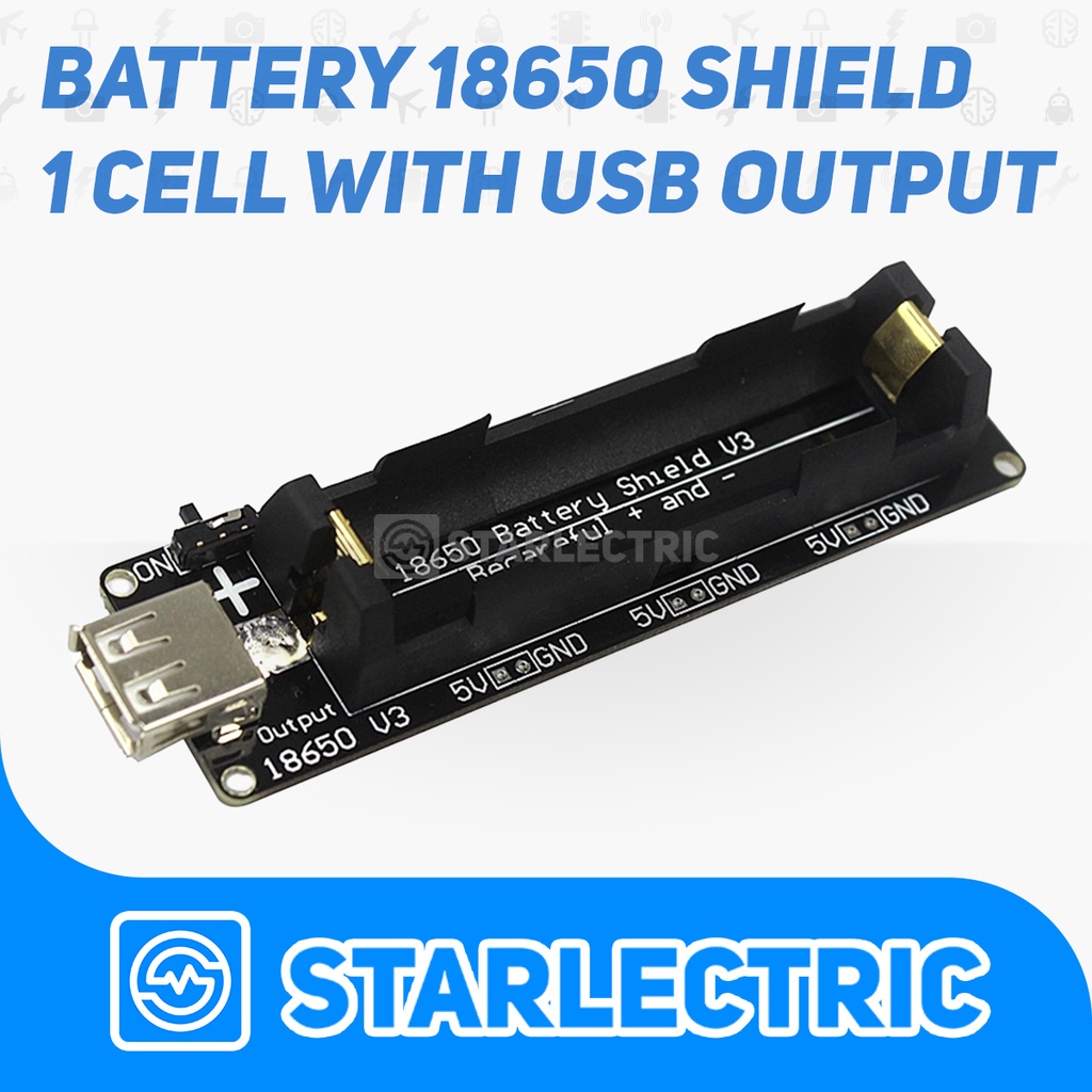 Jual Battery 18650 Shield 1 Cell 1s Wemos Esp32 18650 Baterai Holder