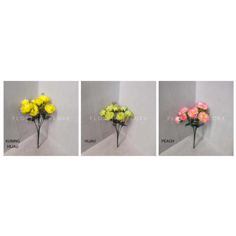 Jual Bunga Artificial / Bunga Palsu / Ranunculus Pastello X5 | Shopee ...