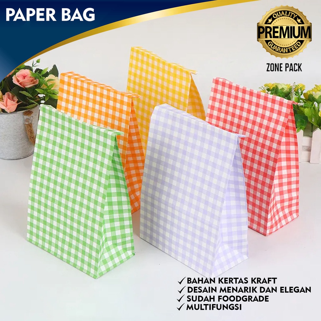 Jual Paper Bag Pembungkus Kue Kering| Paper Bag Colorful | Kantong ...