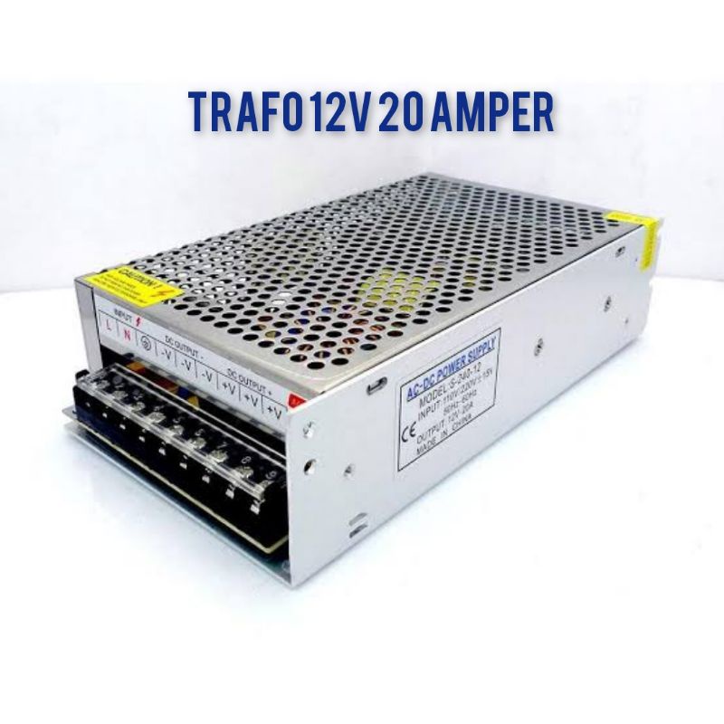 Jual TRAFO 20A / ADAPTOR LED 12V 20 AMPERE / POWER SUPPLY UNTUK LED ...