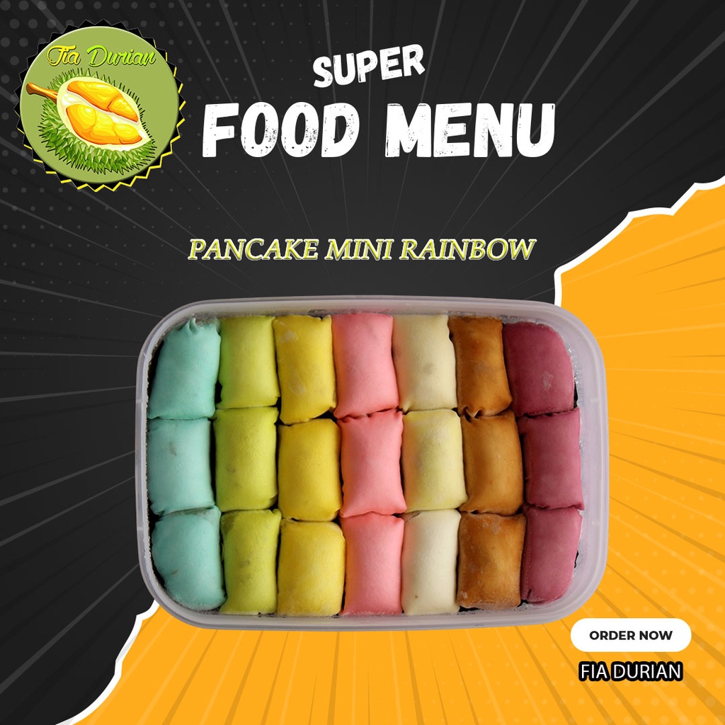 Jual Pancake Durian Mini Rainbow | Shopee Indonesia