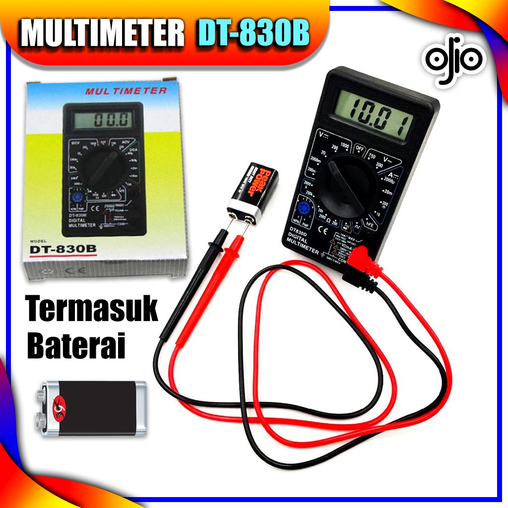 Jual Digital Multitester Avometer DT-830B DT830B Mini Digital ...