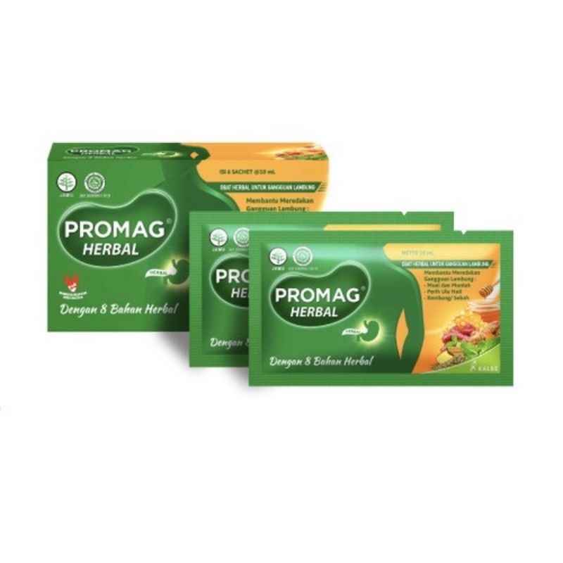 Jual Promag herbal gazero 1 box isi 6 sachet untuk meredakan kembung ...
