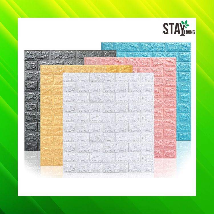 Jual Wallpaper Dinding FOAM Timbul 3D Bata Putih CLASSIC BRICK / Walpaper Stiker Dinding Bata 3D ...