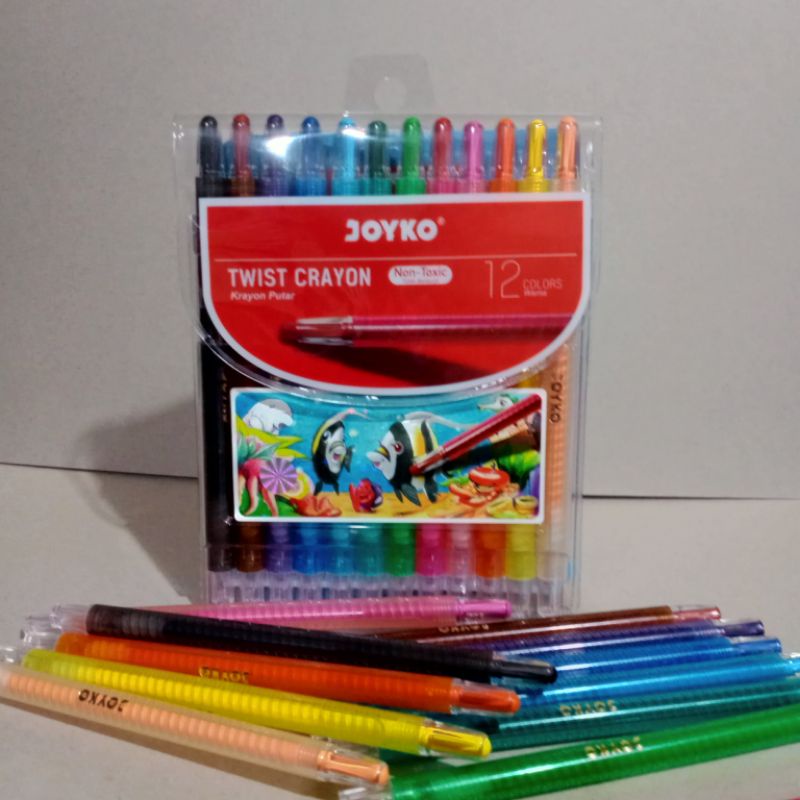 Jual Krayon Twist Oil Pastel Joyko 12 warna | Shopee Indonesia