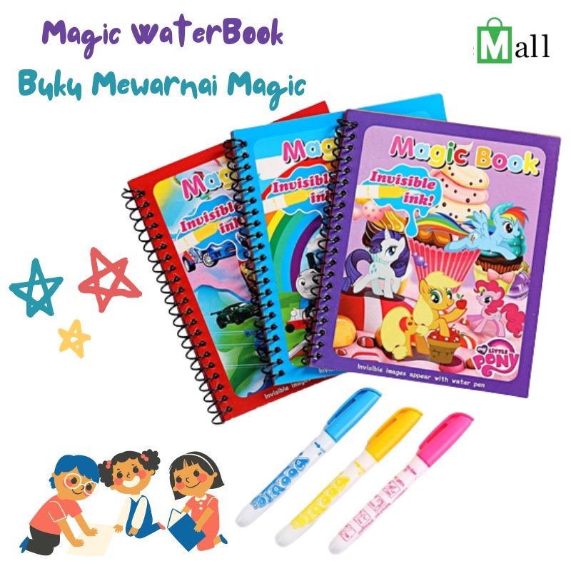 Jual DDM6 - Buku Mewarnai Magic Waterproof Mainan Edukasi Anak Painting ...