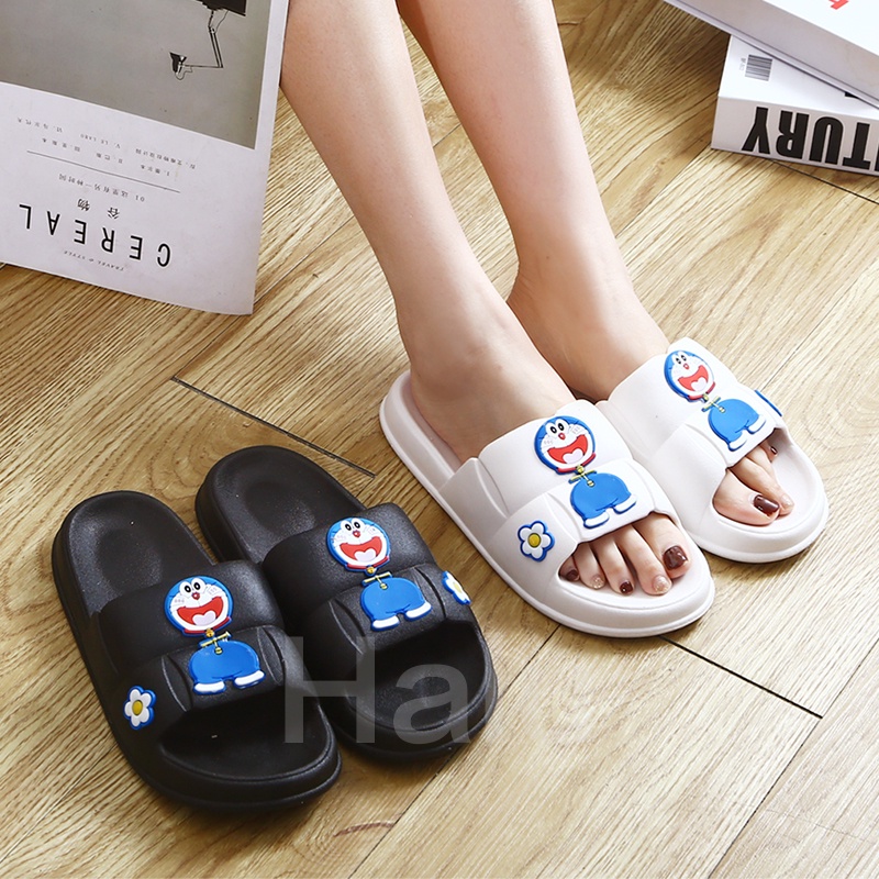 Jual Halu Sandal Selop Sandal Wanita Pria Bahan Karet Motif Doraemon ...