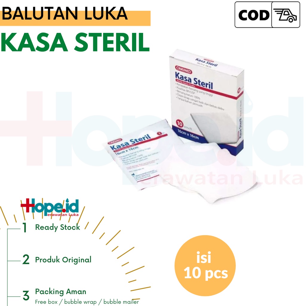 Jual Kasa Steril Onemed Isi 10 pcs Untuk Rawat Luka | Shopee Indonesia