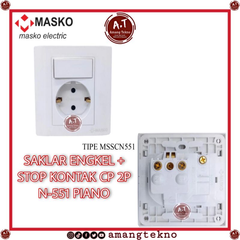 Jual MASKO IB SAKLAR ENGKEL + STOP KONTAK CP 2P N-551 PIANO | Shopee ...